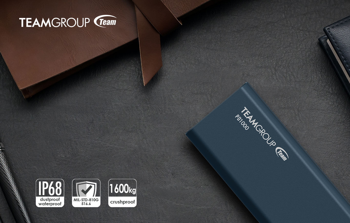 TEAMGROUP PD1000 1TB Aluminum Portable External Solid State Drive SSD, Read up to 1000MB/s, USB ...